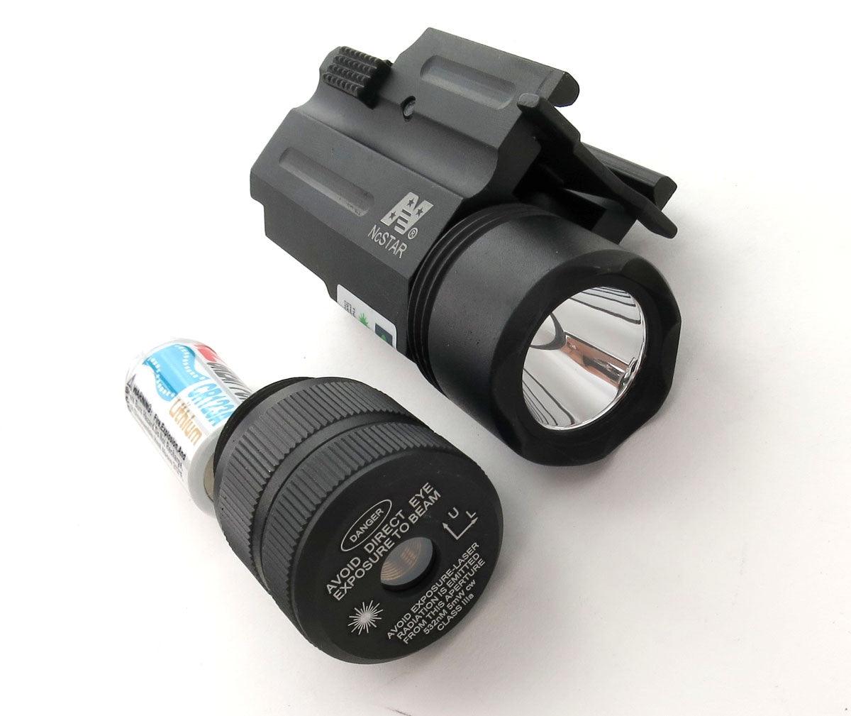 NcSTAR Flashlight and Green Laser with Rail Mount - Airsoft Atlanta