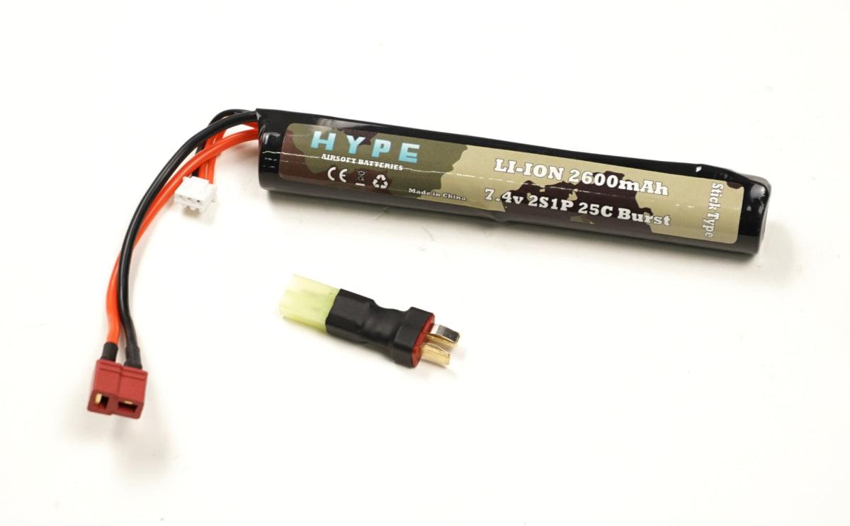 HYPE 7.4v 2600mAh Li-Ion Battery - Stick - Universal – Airsoft Atlanta
